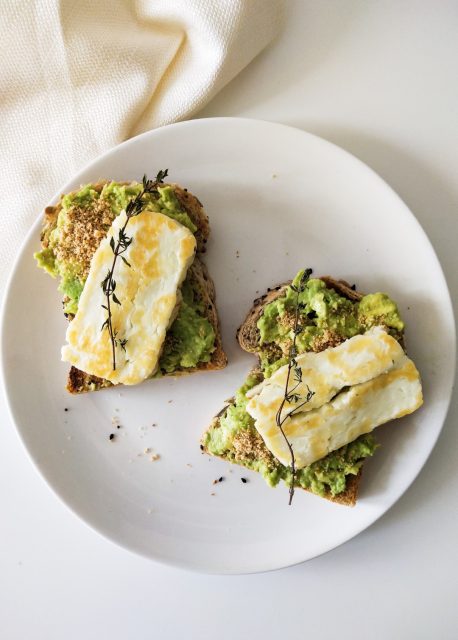 Fried Halloumi Avocado Toast